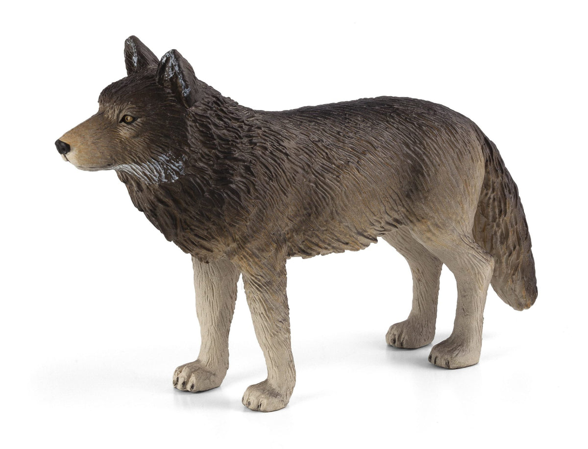 Timber Wolf Standing Toy Realistic Wildlife Model — InStock
