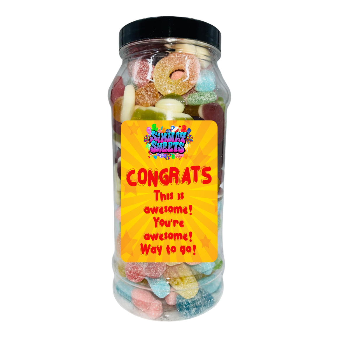 Simway Sweets Congratulations Gift Sweet Jar - Pick Your Mix! — InStock