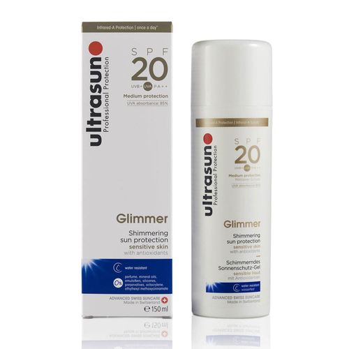 Ultrasun Glimmer Shimmering Sun Protection Sensitive Skin SPF20, 150ml ...